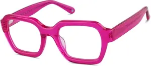 Zenni Square Full Rim Eyeglasses Fuchsia
