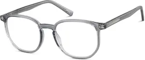 Zenni Zenni Square Glasses Plastic Full Rim Frame Gray