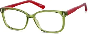 Zenni ZENNI Square Full Rim Eyeglasses Green