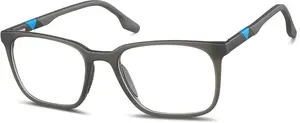 Zenni Square Full Rim Eyeglasses Grey