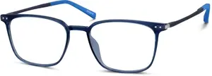 Zenni ZENNI Square Full Rim Eyeglasses Navy