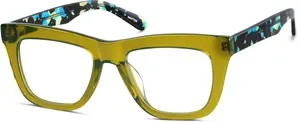 Zenni Square Full Rim Eyeglasses Olive