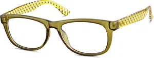 Zenni Square Full Rim Eyeglasses Olive