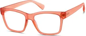 Zenni Square Full Rim Frame Orange