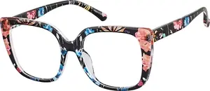 Zenni Zenni Square Glasses Plastic Full Rim Frame Pattern
