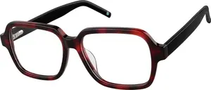 Zenni Square Full Rim Eyeglasses Red Tortoiseshell
