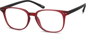 Zenni Square Full Rim Eyeglasses - Red