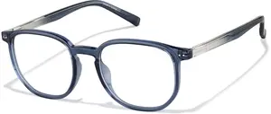 Zenni Square Full Rim Eyeglasses Translucent Blue