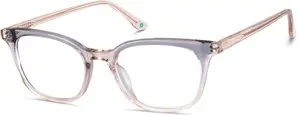 Zenni Zenni Square Glasses Plastic Full Rim Frame Translucent