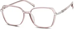 Zenni Geometric Full Rim Frame Eyeglasses Mulberry