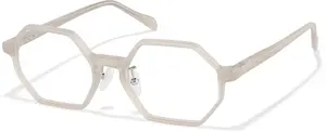 Zenni Geometric Full Rim Frame Eyeglasses Sand