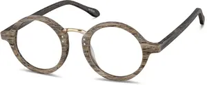 Zenni Round Frame Full Rim Eyeglasses Antique Brown