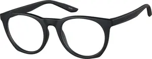 Zenni Round Full Rim Plastic Eyeglasses - Black