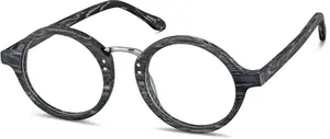 Zenni Round Frame Full Rim Eyeglasses Dark Gray