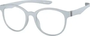 Zenni Round Frame Full Rim Eyeglasses Gray