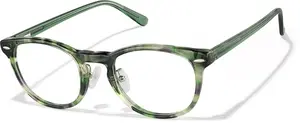 Zenni Round Frame Full Rim Eyeglasses Green Tortoiseshell