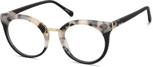 Zenni Round Frame Full Rim Eyeglasses Ivory Tortoiseshell