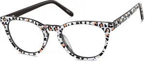 Zenni Round Frame Full Rim Eyeglasses Leopard