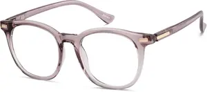 Zenni Round Frame Full Rim Eyeglasses Mauve