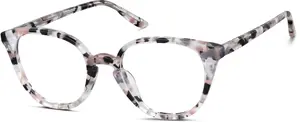 Zenni Round Frame Full Rim Eyeglasses Pink Multi