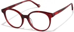 Zenni Round Eyeglasses With Full Rim Frame Red Tortoiseshell