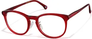 Zenni Round Frame Full Rim Eyeglasses Red