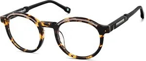 Zenni Round Frame Full Rim Eyeglasses - Tortoiseshell