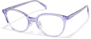 Zenni Round Frame Full Rim Eyeglasses Transparent Lavender