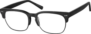 Zenni Browline Full Rim Frame Glasses - Black