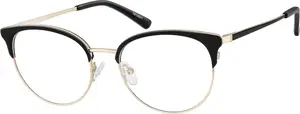 Zenni Clubmaster Eyeglasses - Black