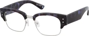 Zenni Browline Full Rim Frame Glasses Blue