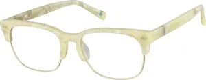 Zenni Browline Full Rim Frame Glasses Bone