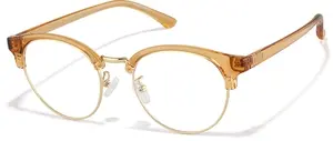 Zenni Browline Full Rim Frame Glasses Brown