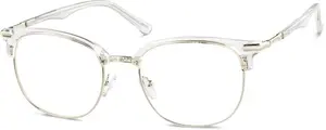 Zenni Browline Full Rim Frame Glasses Clear