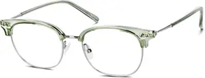Zenni Browline Full Rim Frame Glasses Green