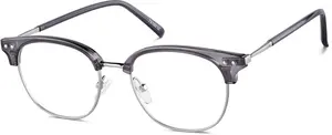Zenni Browline Full Rim Frame Eyeglasses - Grey
