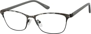 Zenni Browline Full Rim Frame Glasses Grey/pattern