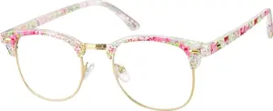 Zenni Browline Frame Glasses - Pink
