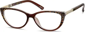 Zenni Cat-Eye Full Rim Frame Glasses Brown