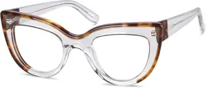 Zenni Cat-Eye Full Rim Frame Glasses Clear