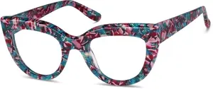 Zenni Cat-Eye Full Rim Frame Glasses Floral