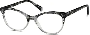 Zenni Cat-Eye Full Rim Frame Glasses Gray