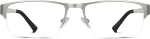 Zenni Rectangle Glasses Mixed Frame - Gray