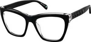 Zenni Cat-Eye Full Rim Glasses Black