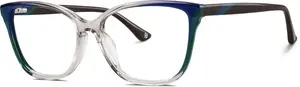 Zenni Vintage Cat-Eye Eyeglasses Clear/blue