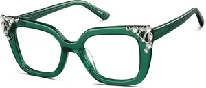 Zenni Vintage Cat-Eye Eyeglasses Emerald