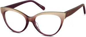 Zenni Vintage Cat-Eye Eyeglasses Gold Ombre