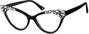 Zenni Vintage Cat-Eye Eyeglasses Jet Black
