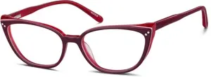 Zenni Vintage Cat-eye Full Rim Glasses - Red