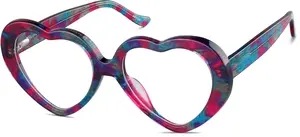 Zenni Heart Glasses Plastic Full Rim Frame